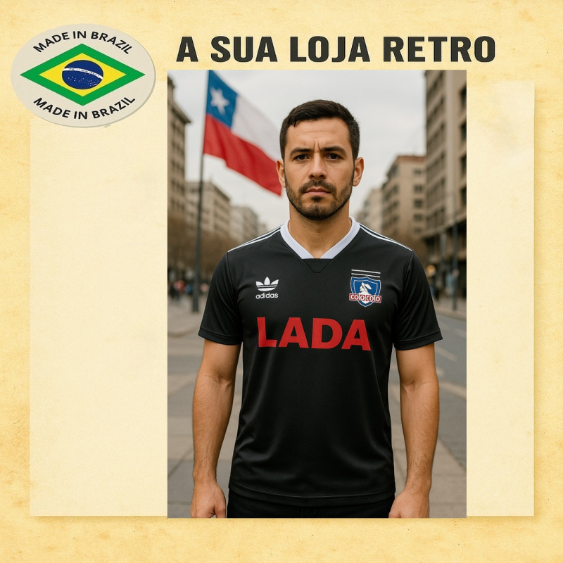 Camisa retrô Colo Colo Lada Branca